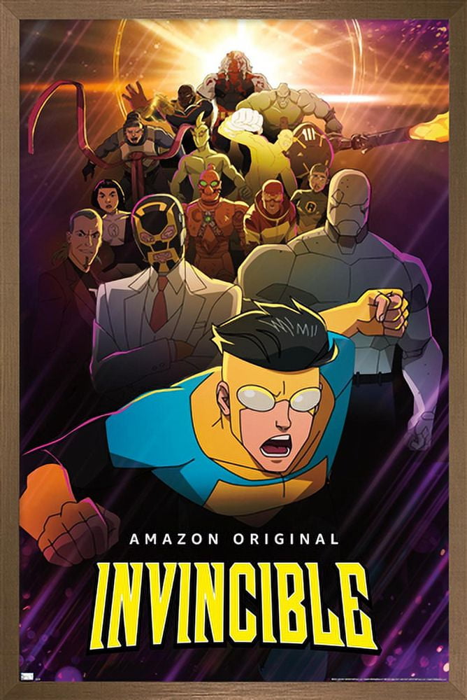 Invincible - Purple One Sheet Wall Poster, 22.375" x 34" Framed ...