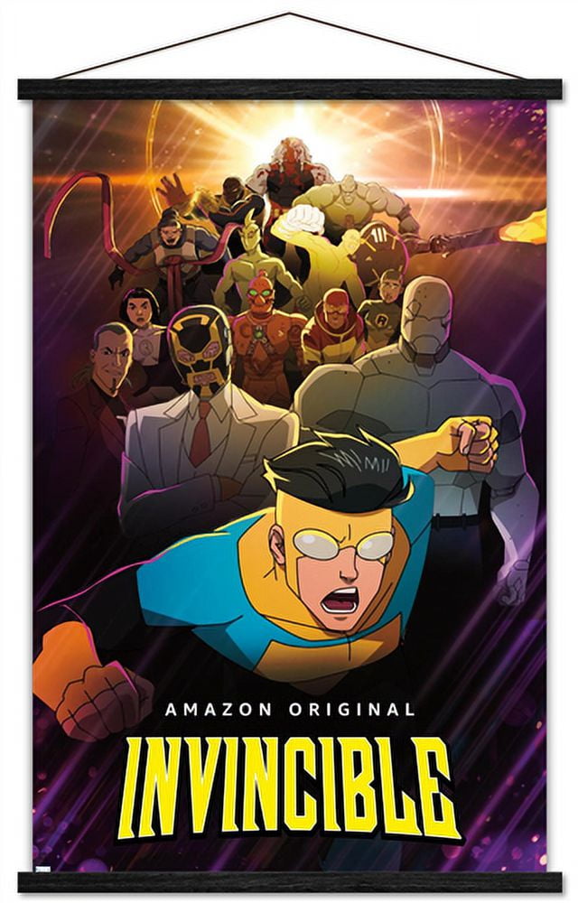 Invincible - Purple One Sheet Wall Poster with Magnetic Frame, 22.375 ...