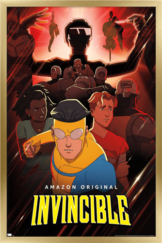 Invincible - Red One Sheet Wall Poster, 22.375" x 34" Framed - Walmart.com