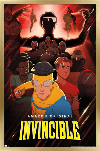 Invincible - Red One Sheet Wall Poster, 22.375" x 34" Framed - Walmart.com