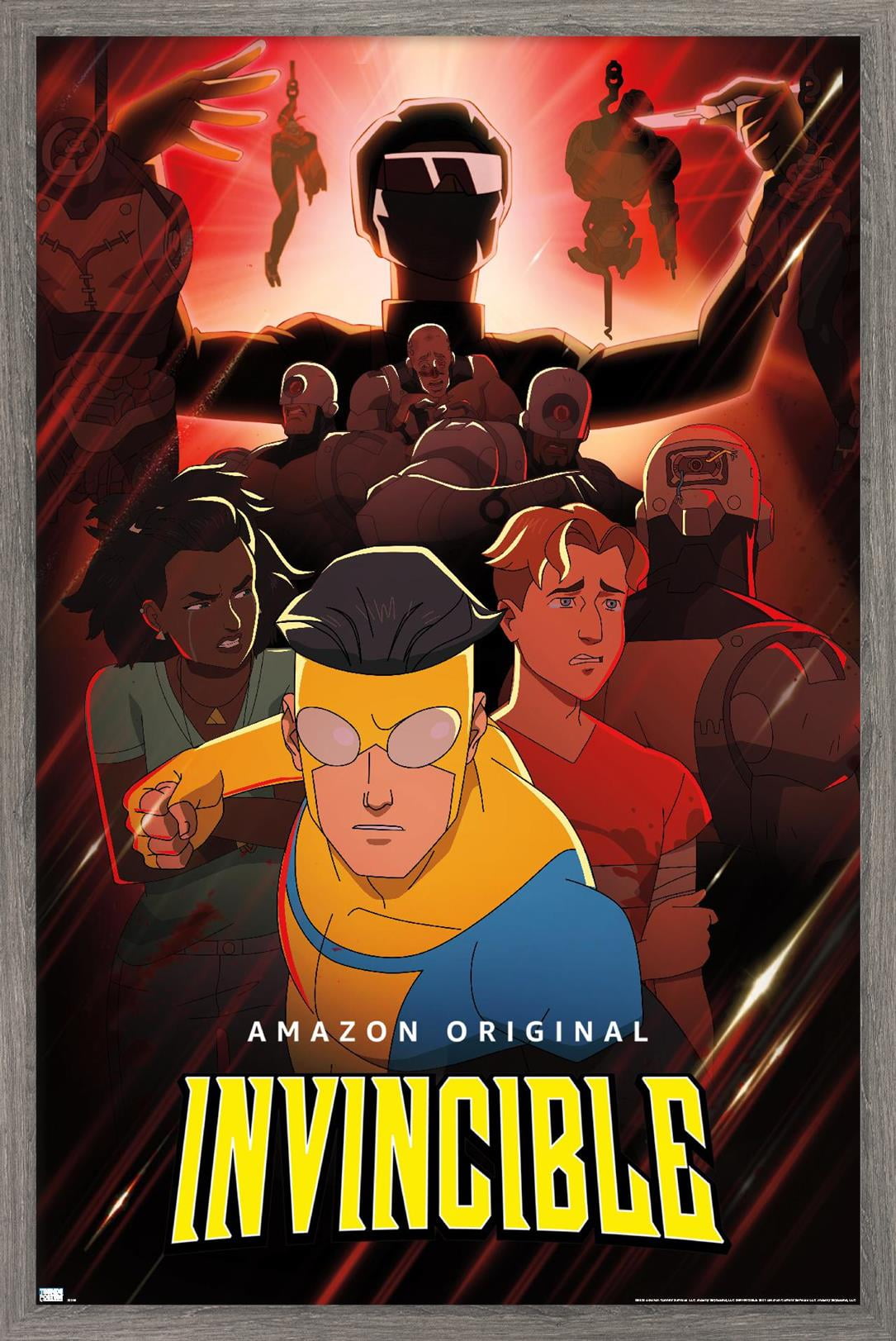Invincible - Red One Sheet Wall Poster, 22.375" x 34" Framed - Walmart.com