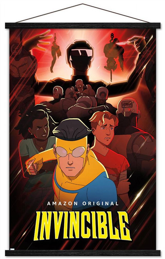 Invincible - Red One Sheet Wall Poster with Magnetic Frame, 22.375" x ...