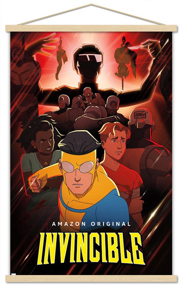 Invincible - Red One Sheet Wall Poster with Magnetic Frame, 22.375" x ...