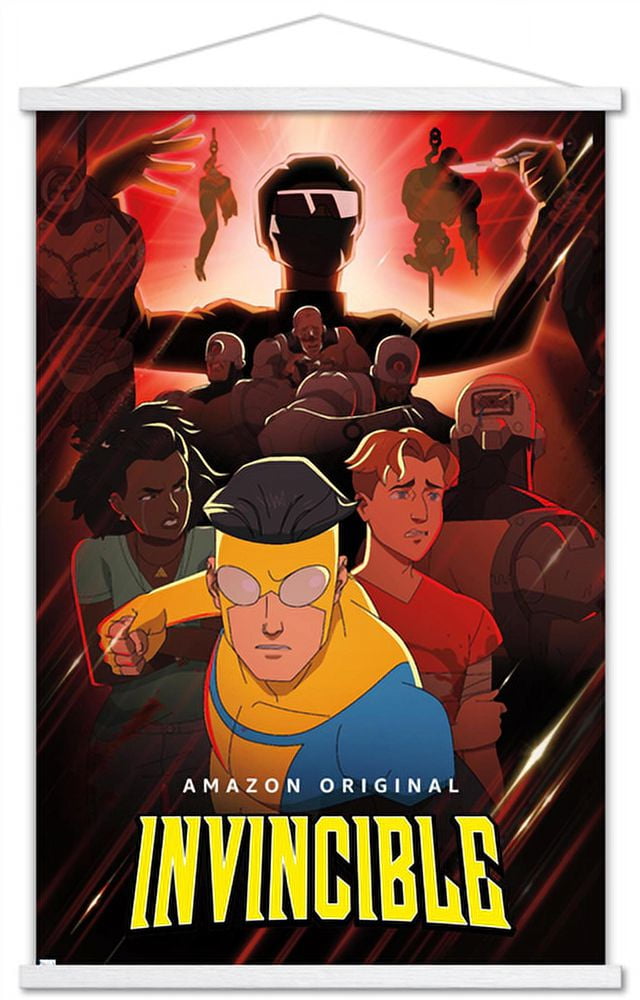 Invincible - Red One Sheet Wall Poster with Magnetic Frame, 22.375" x ...