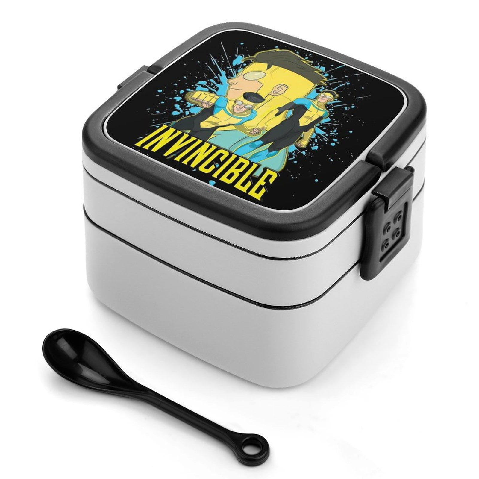 Invincible Reusable Bento Boxes Lunch Box Double Layer Stackable ...