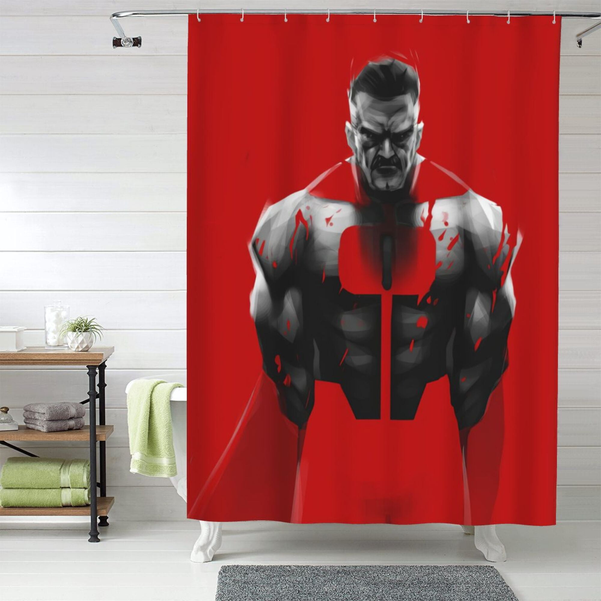 Invincible Shower Curtain, 60 x 72 inch Waterproof Fabric Shower ...