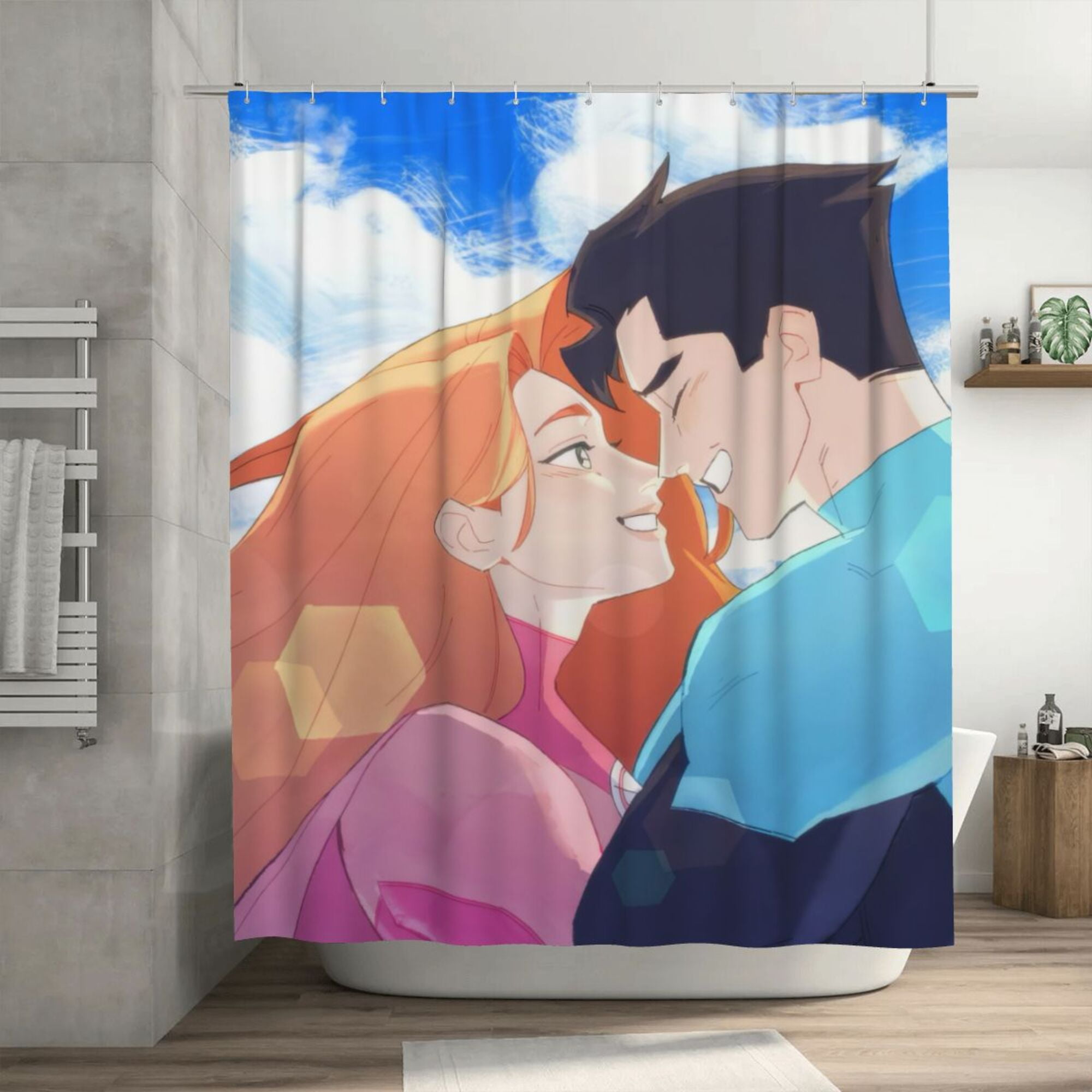 Invincible Shower Curtain, 72 x 72 inch Waterproof Fabric Shower ...