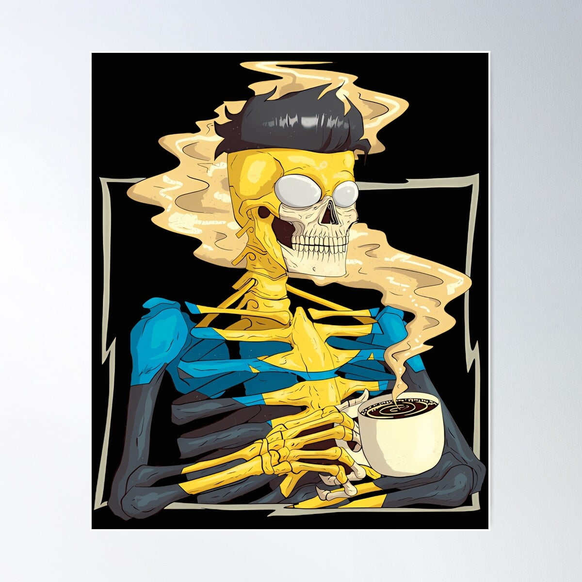 Invincible Skeleton Inspired Poster Wall Art, Modern Wall Decor For ...