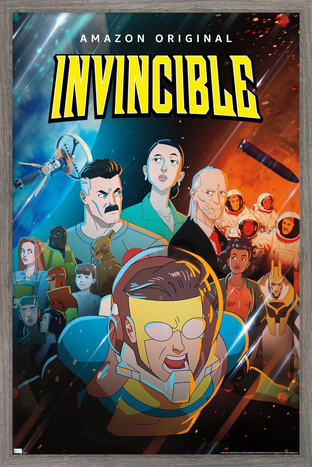 Invincible - Space One Sheet Wall Poster, 14.725" x 22.375" Framed ...