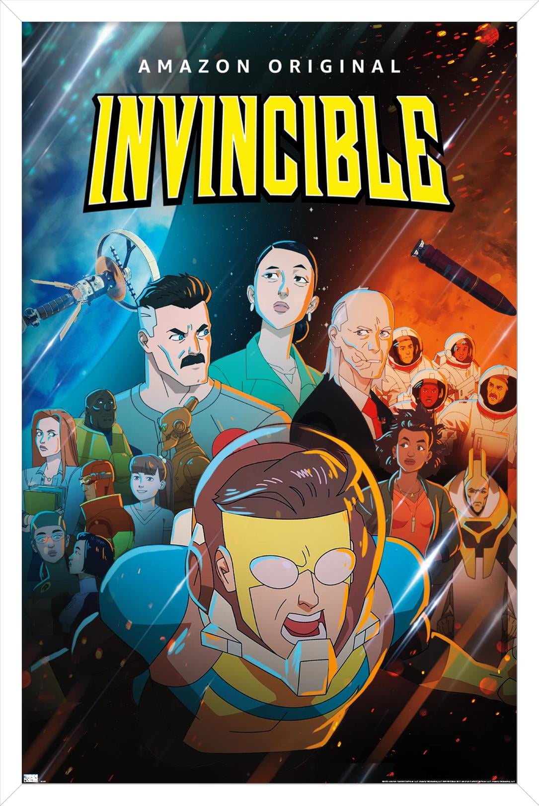 Invincible - Space One Sheet Wall Poster, 22.375" x 34" Framed ...