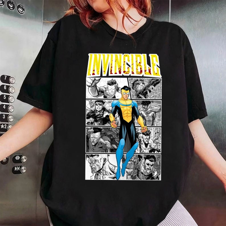 Invincible T Shirt, Shirt Invincible Ss3, Dark Invincible Shirt, Size ...