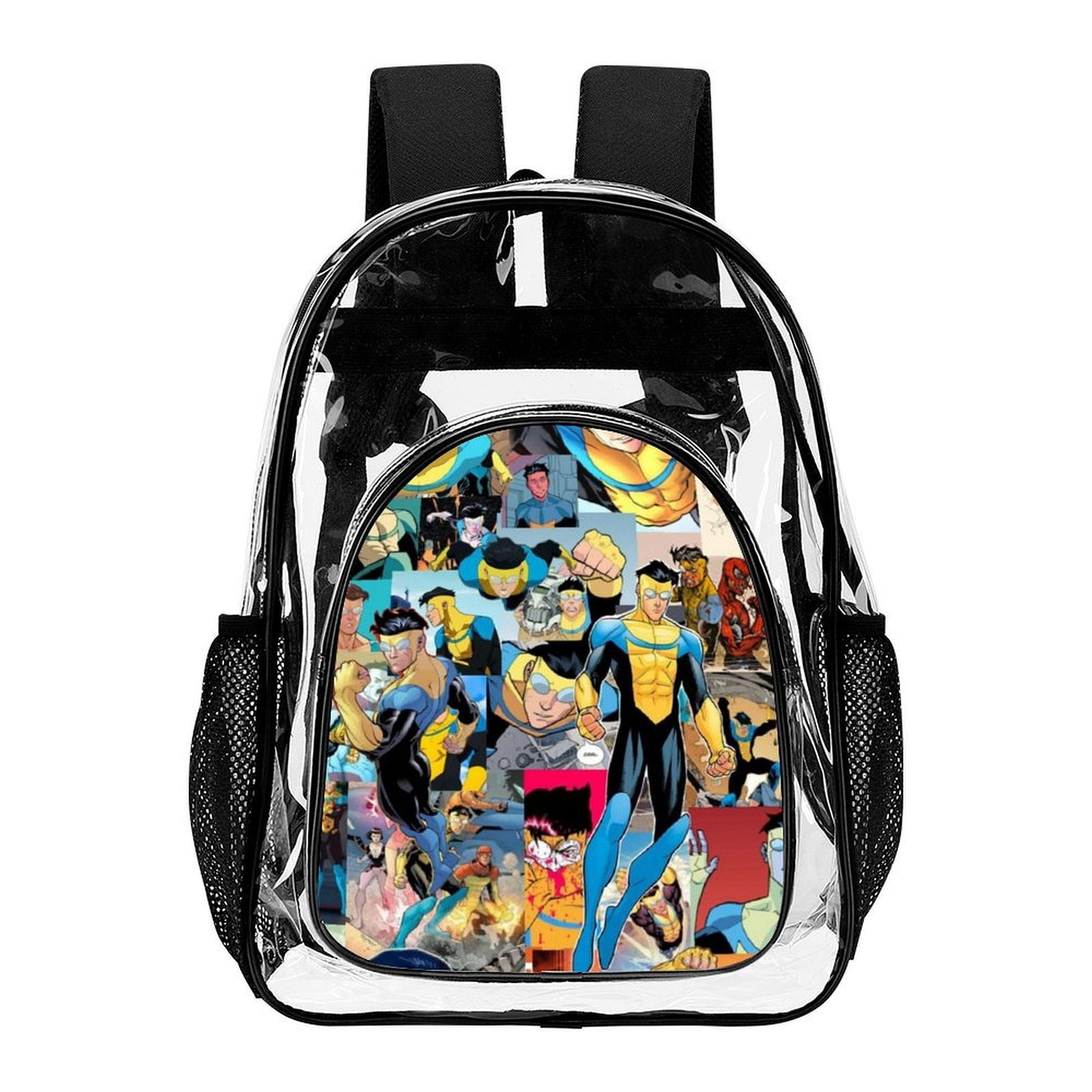 Invincible Transparent Backpack for Teens Students Comic Cartoon ...
