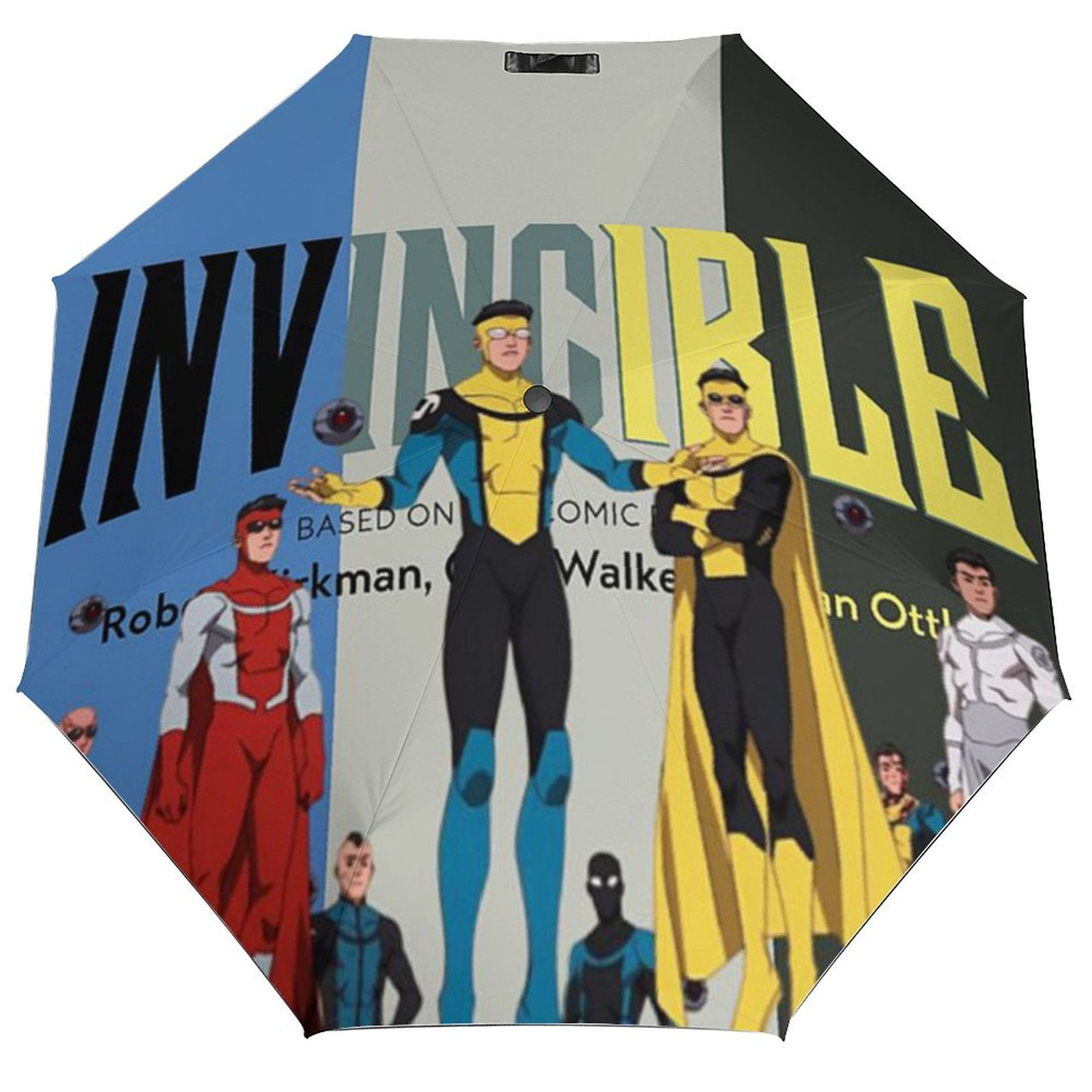 Invincible Travel Automatic Folding Rain Umbrellas with Cover Bag ...