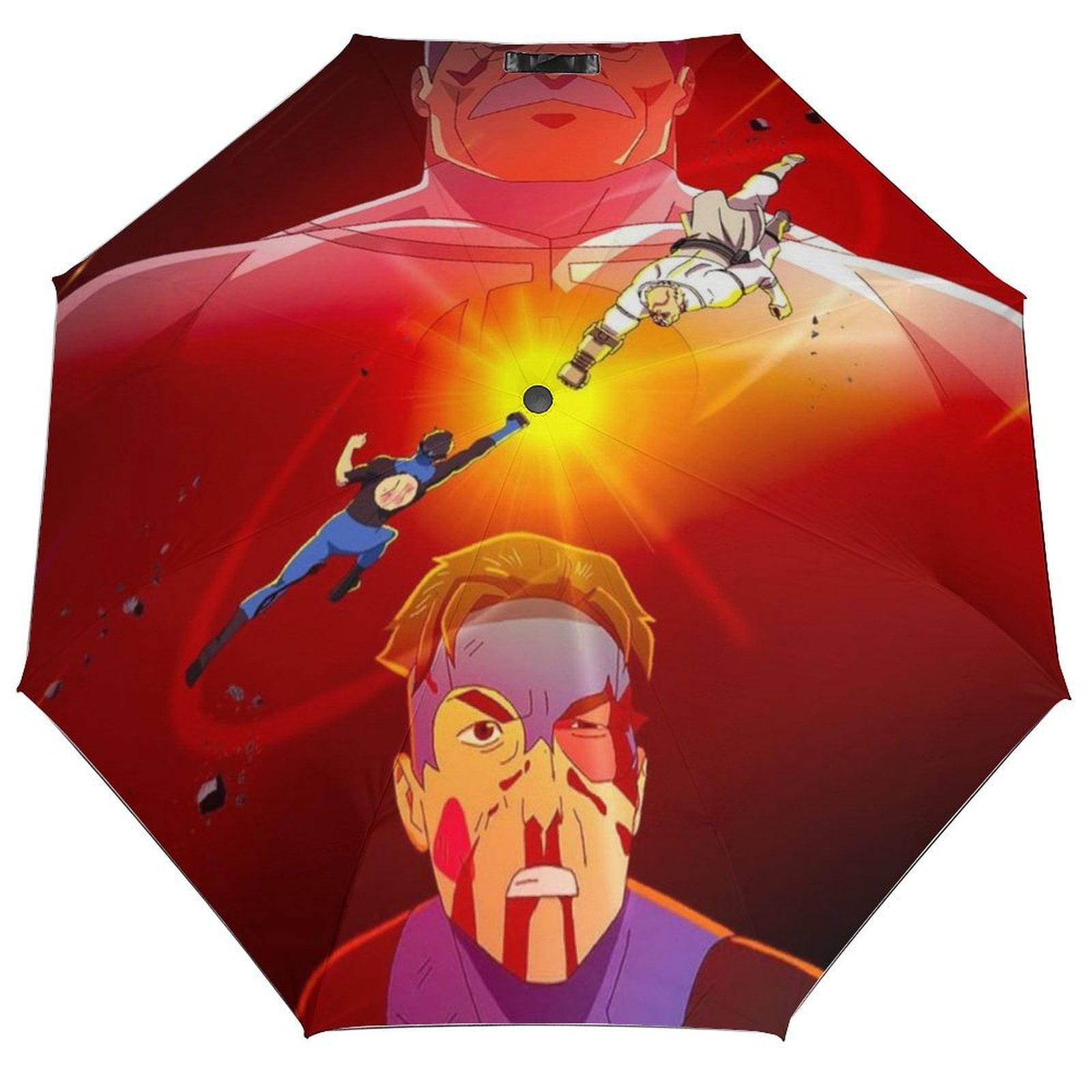 Invincible Travel Automatic Folding Rain Umbrellas with Cover Bag ...