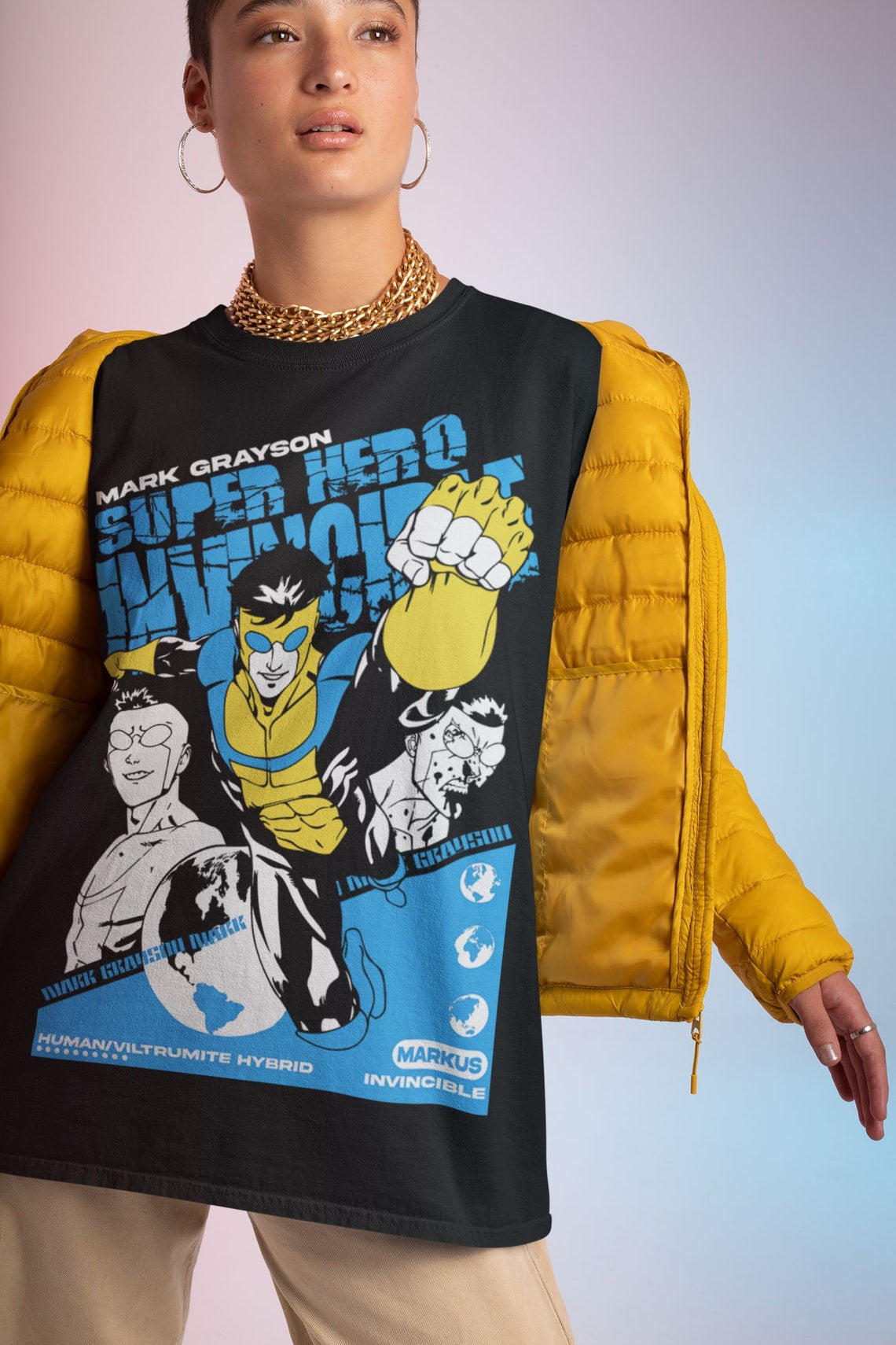 Invincible Universe Cartoon T-Shirt, Shirt Omni-Man shirt - Walmart.com