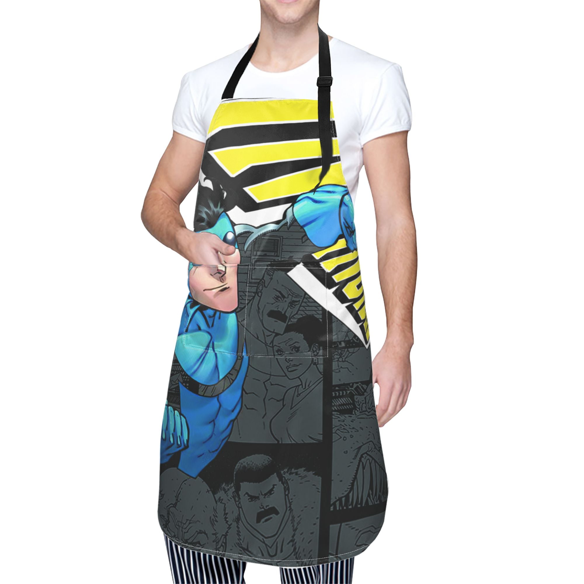 Invincible Waterproof Apron with 2 Pockets for Men Women, Adjustable ...