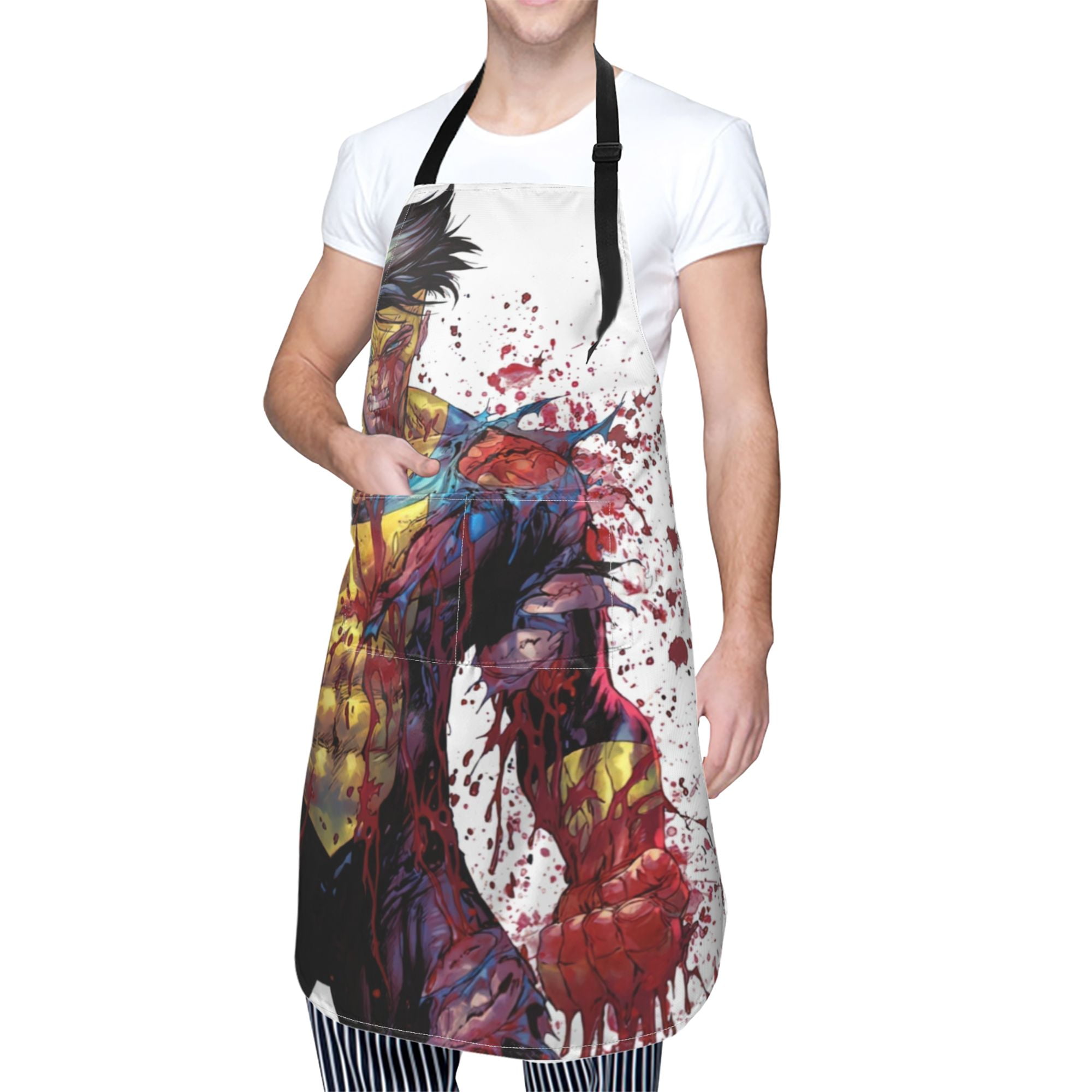 Invincible Waterproof Apron with 2 Pockets for Men Women, Adjustable ...