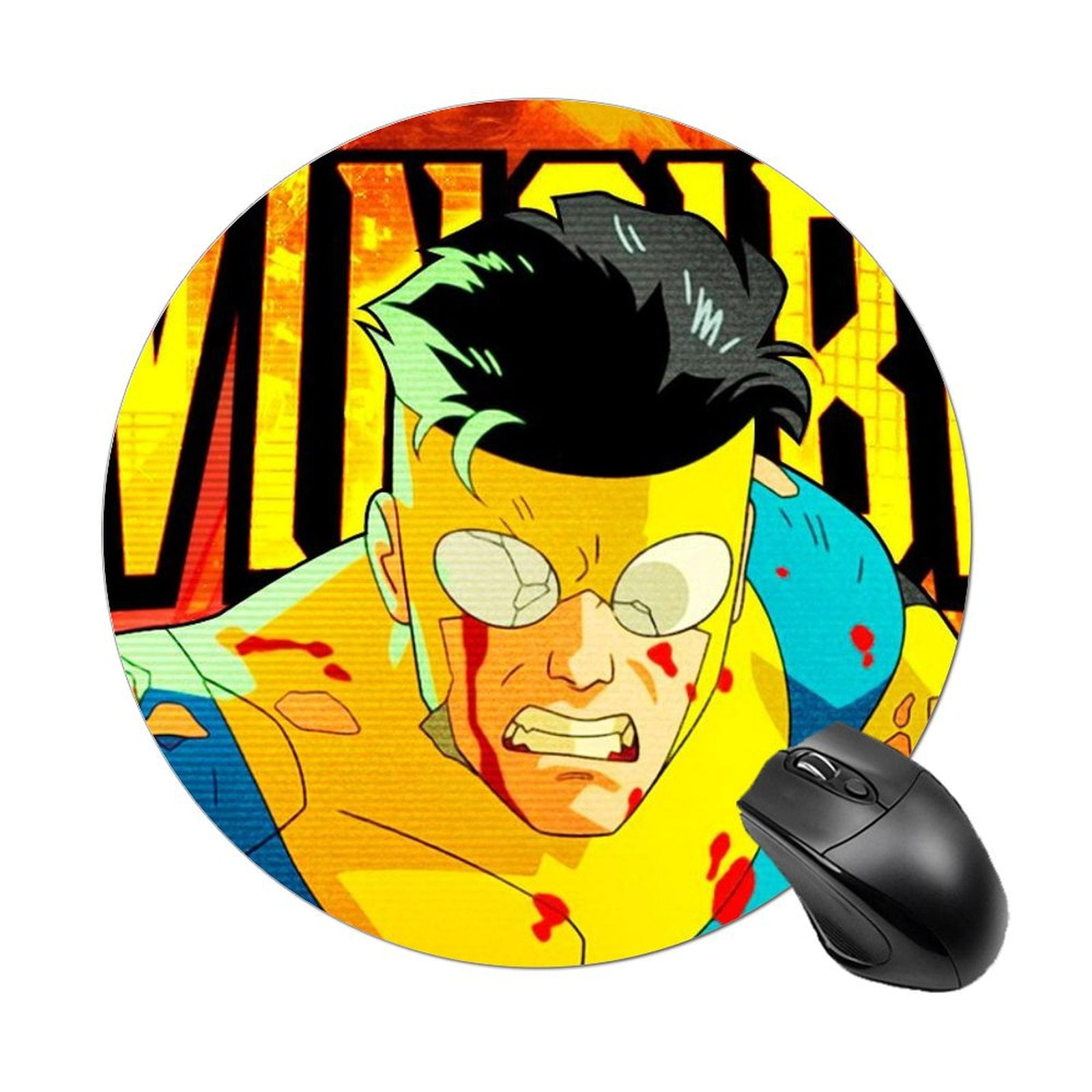 Invincible Wicked Round Mouse Pad 7.8 x 7.8 Inch, Waterproof Non-Slip ...