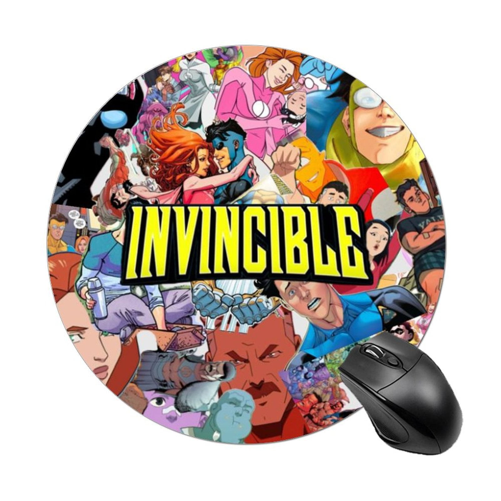 Invincible Wicked Round Mouse Pad 7.8 x 7.8 Inch, Waterproof Non-Slip ...