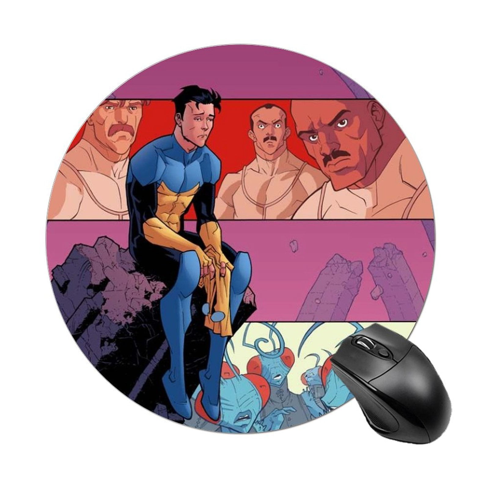 Invincible Wicked Round Mouse Pad 7.8 x 7.8 Inch, Waterproof Non-Slip ...
