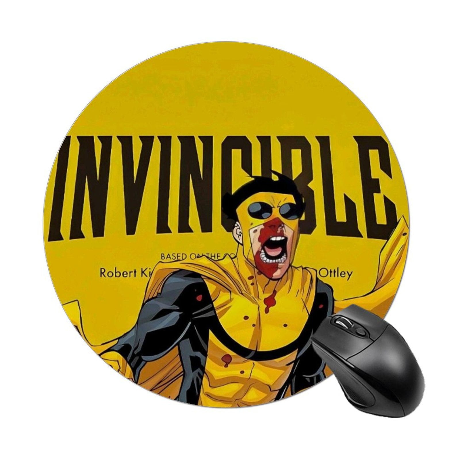 Invincible Wicked Round Mouse Pad 7.8 x 7.8 Inch, Waterproof Non-Slip ...