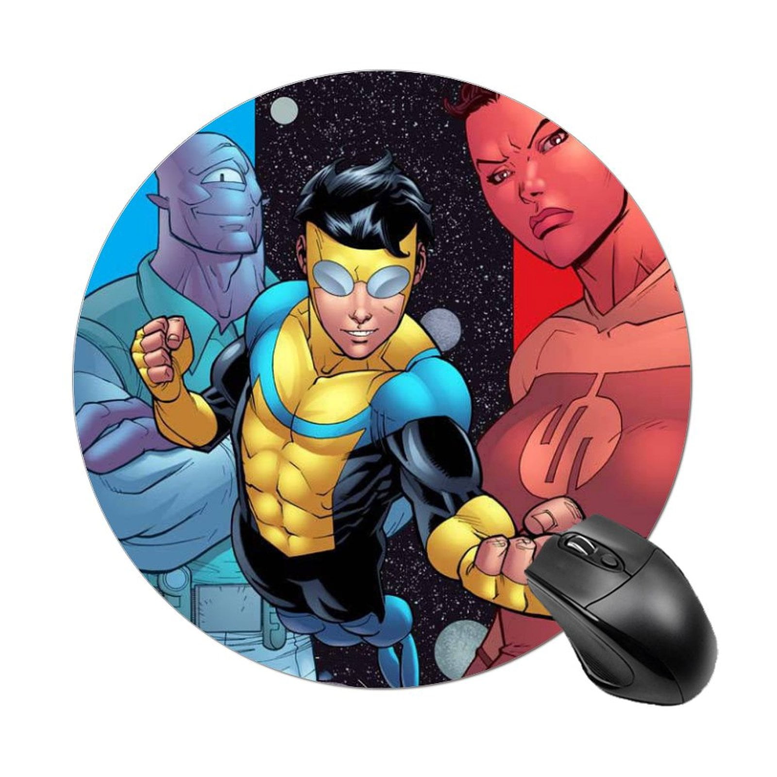 Invincible Wicked Round Mouse Pad 7.8 x 7.8 Inch, Waterproof Non-Slip ...