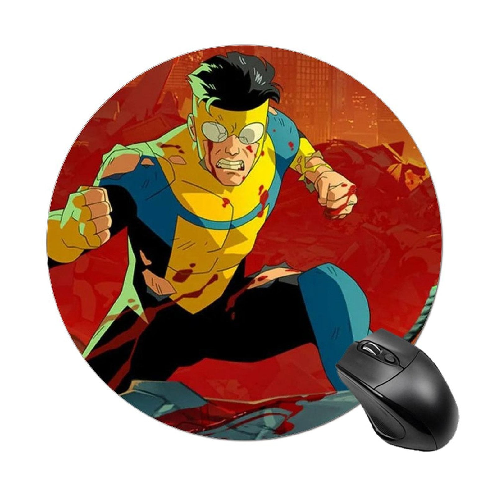 Invincible Wicked Round Mouse Pad 7.8 x 7.8 Inch, Waterproof Non-Slip ...