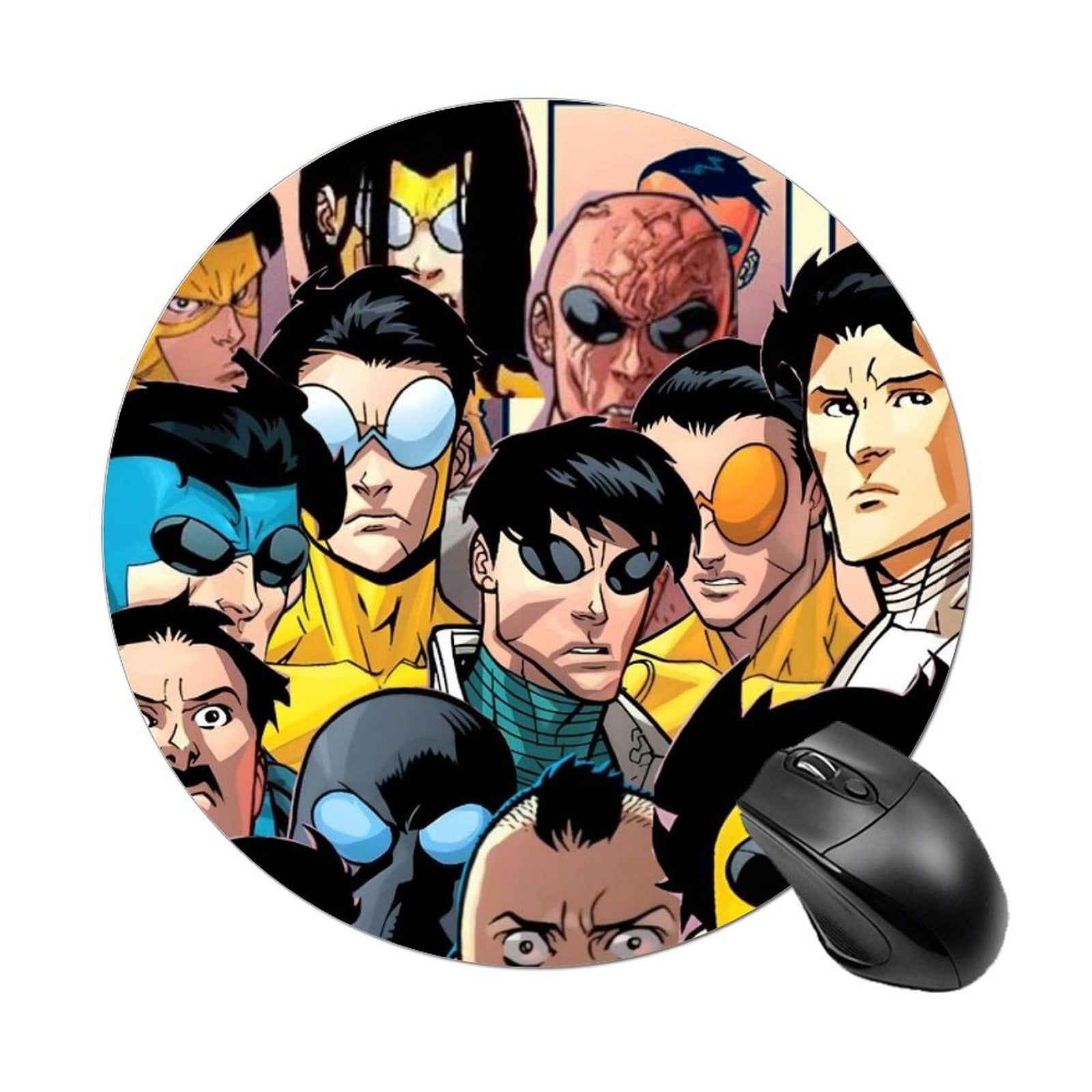 Invincible Wicked Round Mouse Pad 7.8 x 7.8 Inch, Waterproof Non-Slip ...