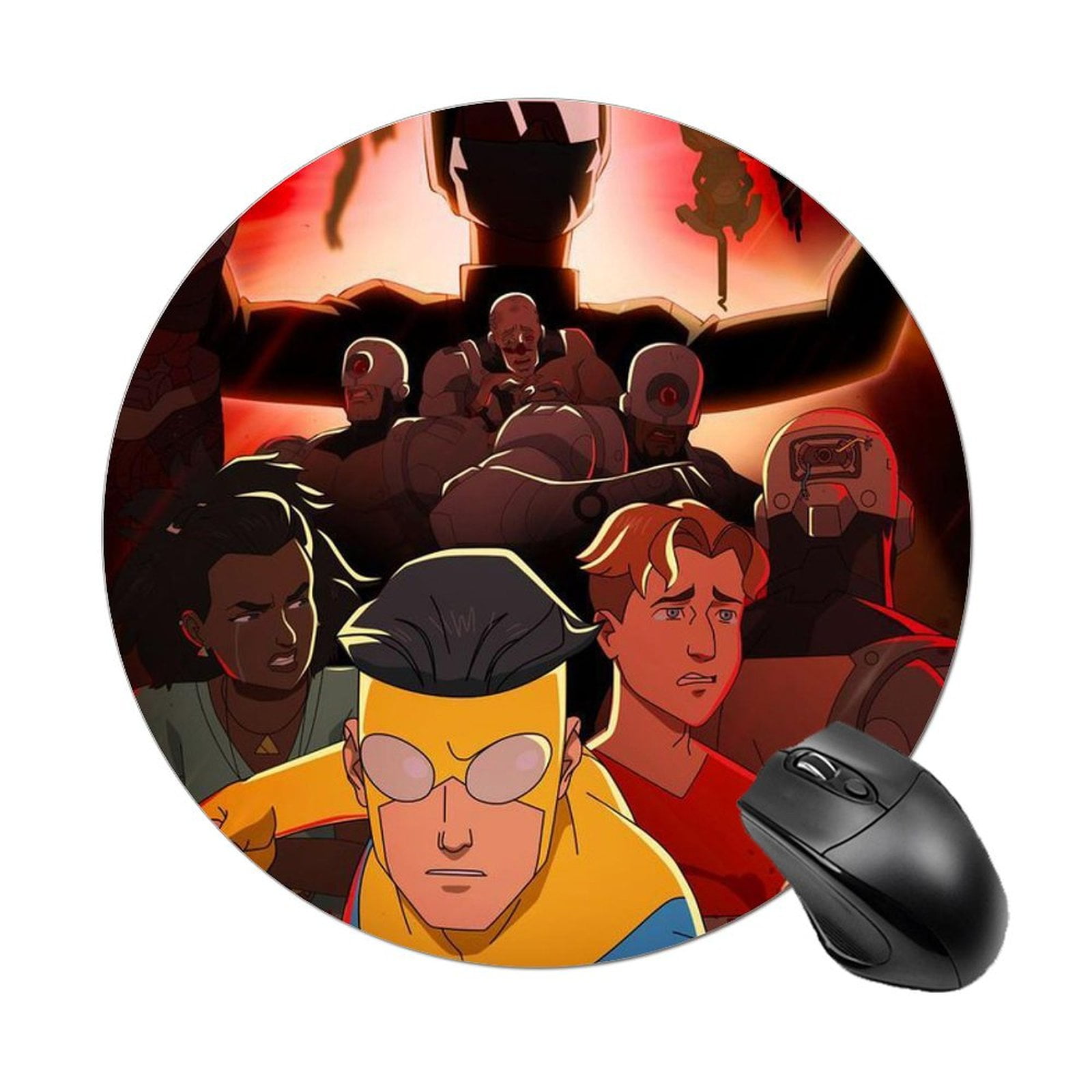 Invincible Wicked Round Mouse Pad 7.8 x 7.8 Inch, Waterproof Non-Slip ...