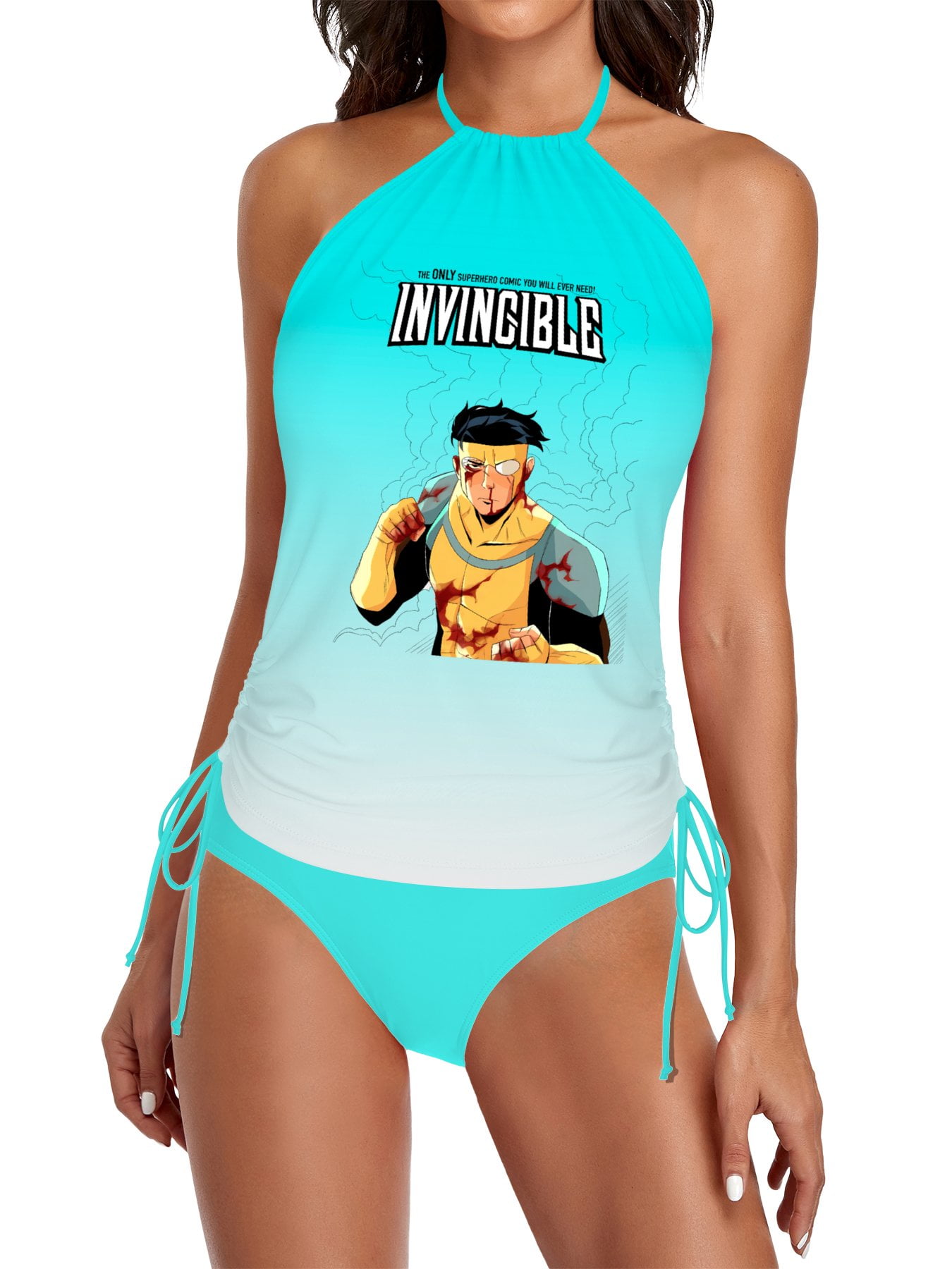 Invincible Women's Two-Piece Detachable Bra And Panties Swimsuit Set Swimsuit With Sexy And Form ...