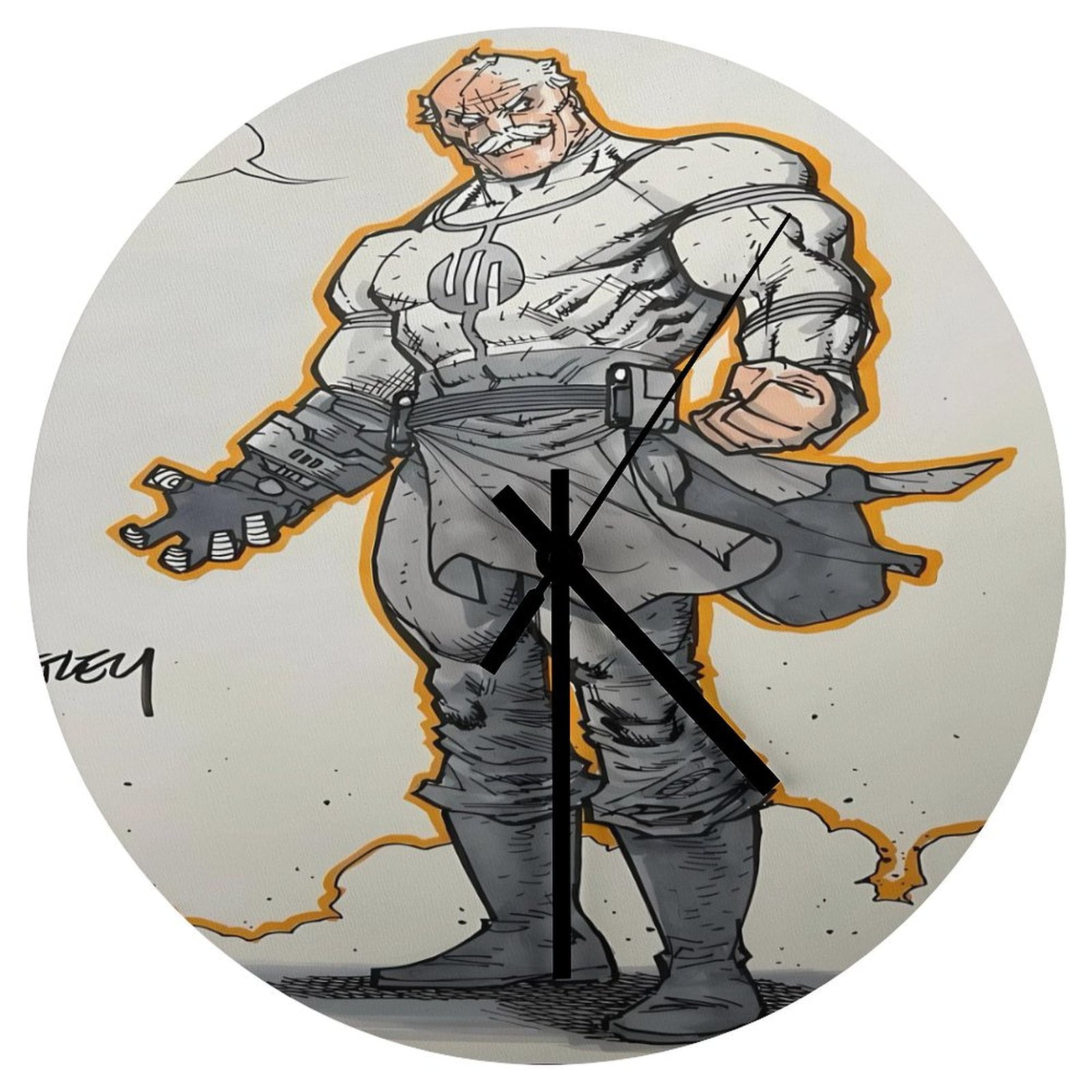 Invincible Wooden Wall Clock Vintage Wooden Clock Face Silent Clock ...