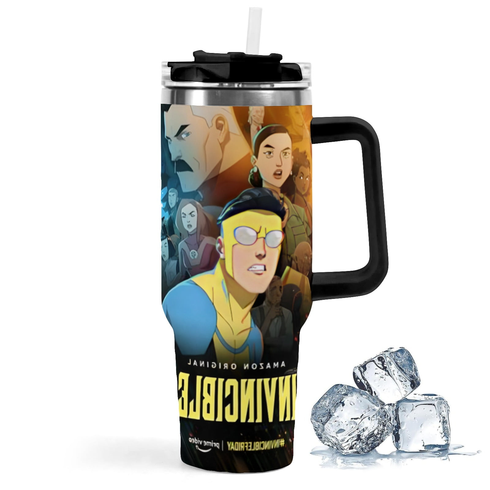 Invincible car cup has an iconic print, is durable with insulation, and ...