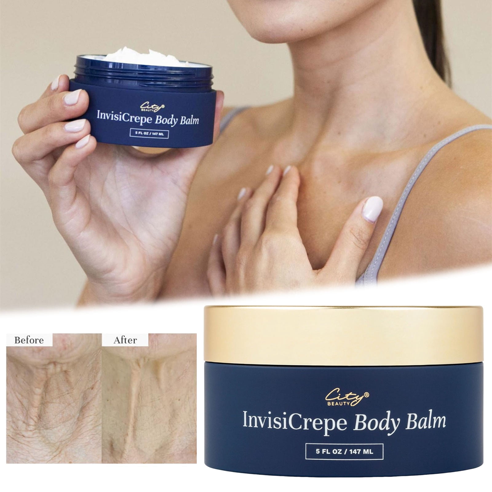 InvisiCrepe Body Balm, Anti-Aging Firming Body Cream, Skin Firming ...