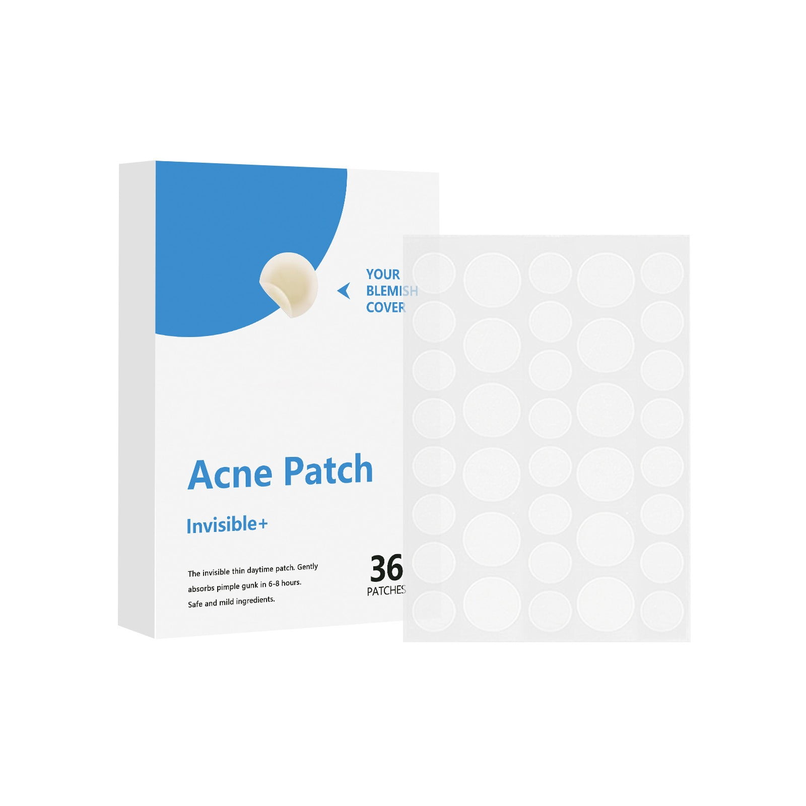 Invisible+ Acne Patches Daytime Hydrocolloid Pimple Patch for Face and ...