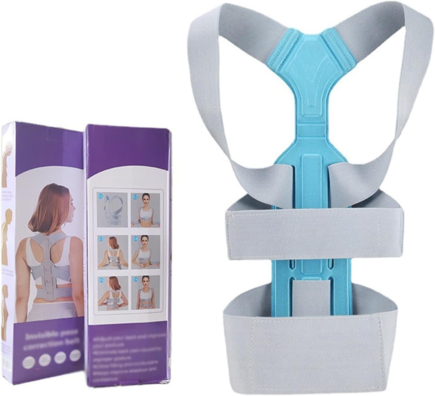Invisible Back Posture Corrector, Scoliosis Back Brace Spine Belt ...