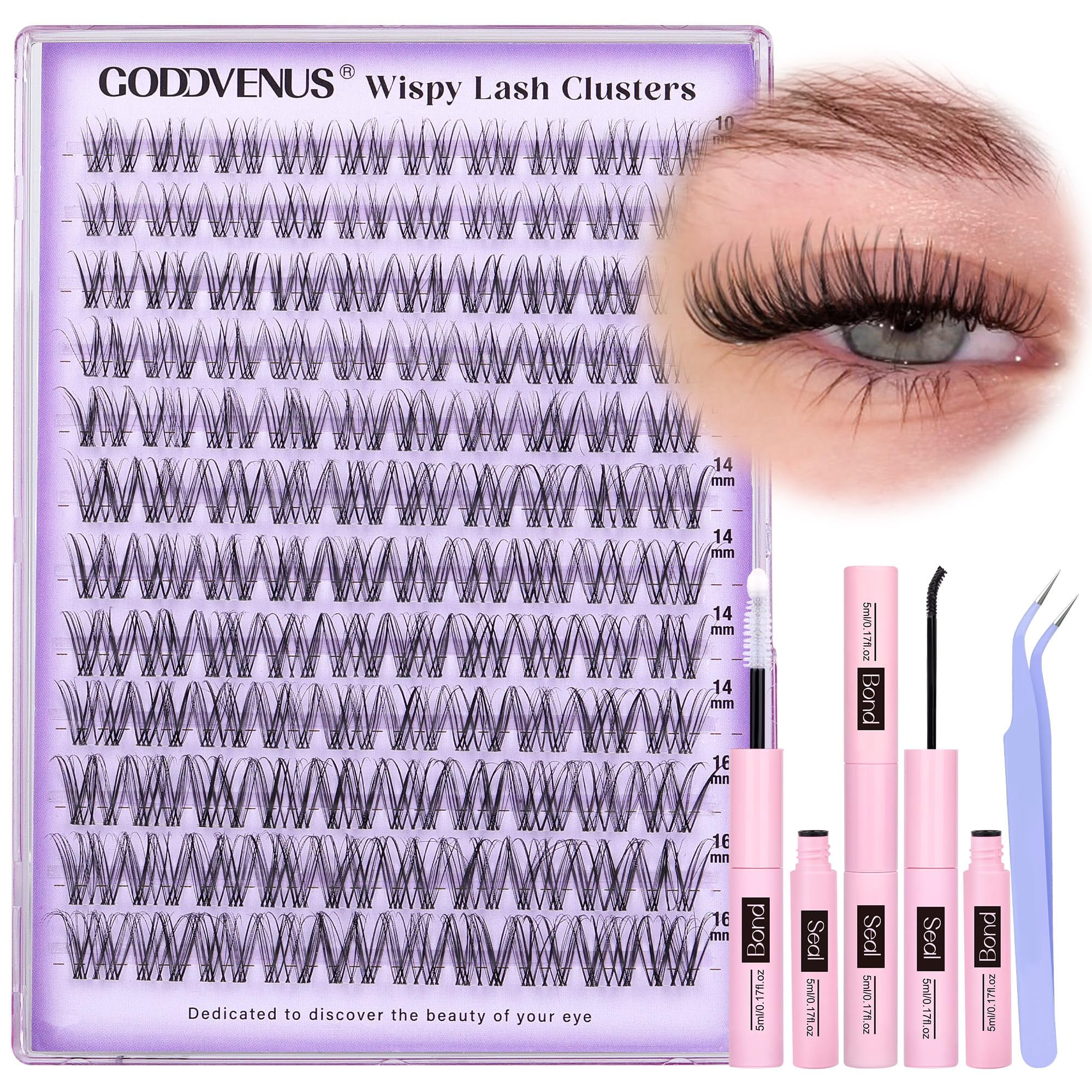 Invisible Band Lash Clusters Kit Wispy Natural Cluster Eyelash ...