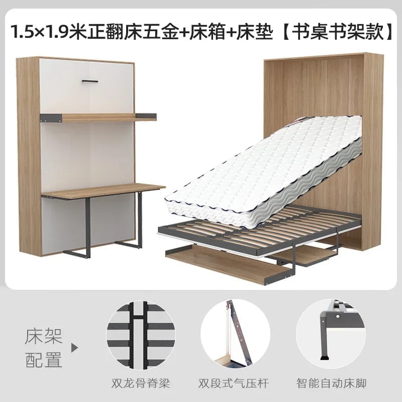 Invisible Bed Hidden Folding Bed Bed with Wardrobe Murphy Bed Flip Bed ...
