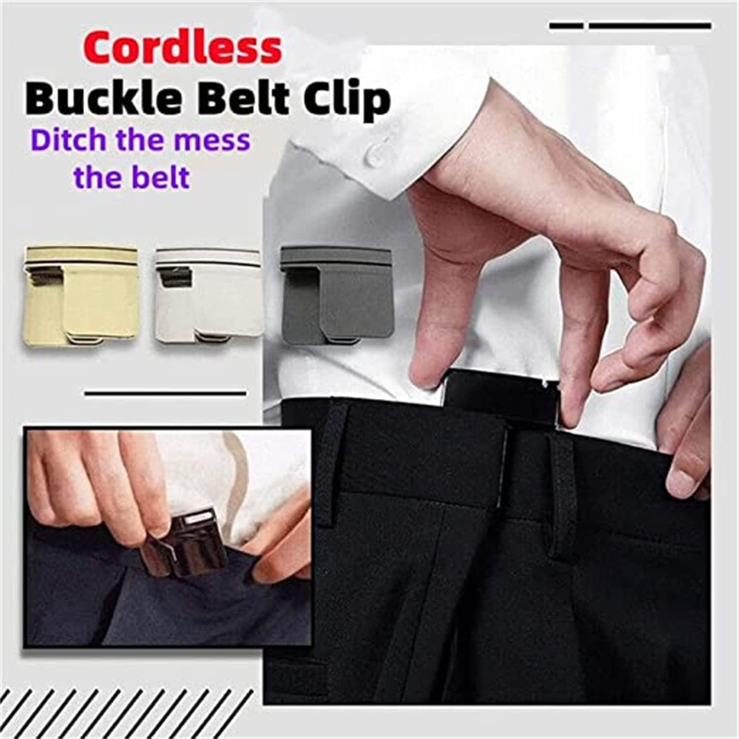 Invisible Belt Multi-Function Belt Clip,Lazy Belt,Cordless Buckle Belt ...