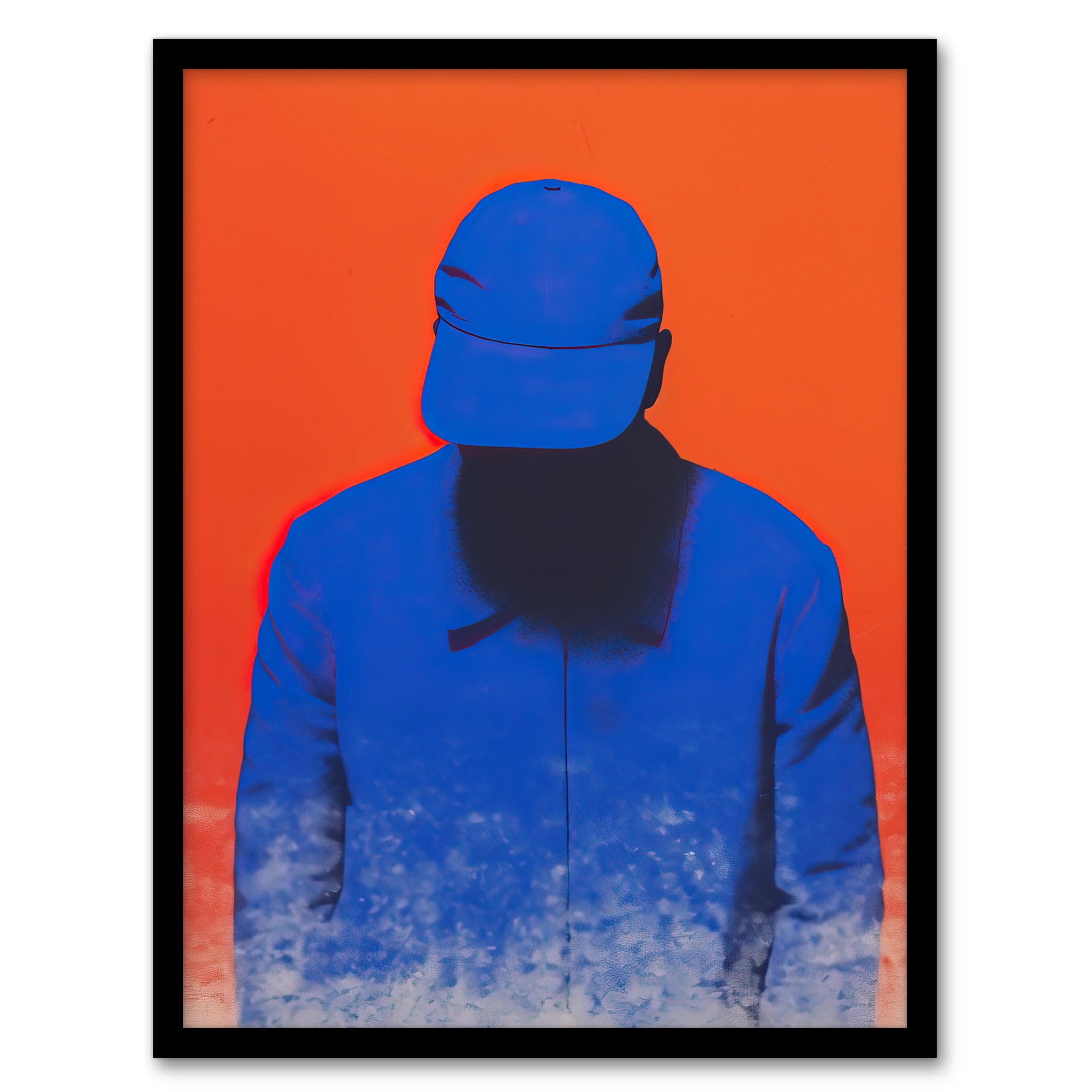 Invisible Blue Coral and Cobalt Blue Conceptual Colour Block Portrait ...