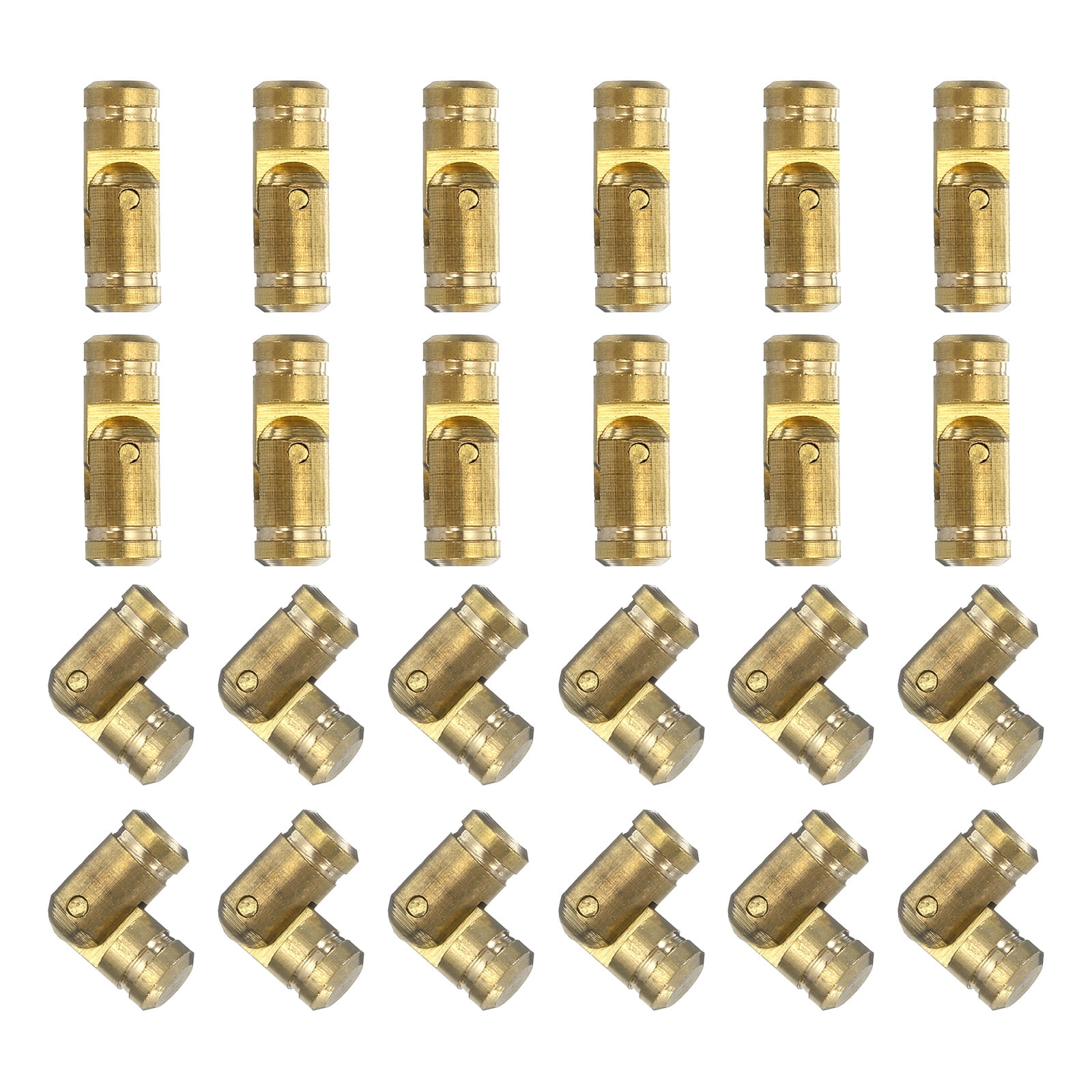 Invisible Brass Barrel Hinges, 24 Pack 5x15mm Brass Concealed Hinges ...