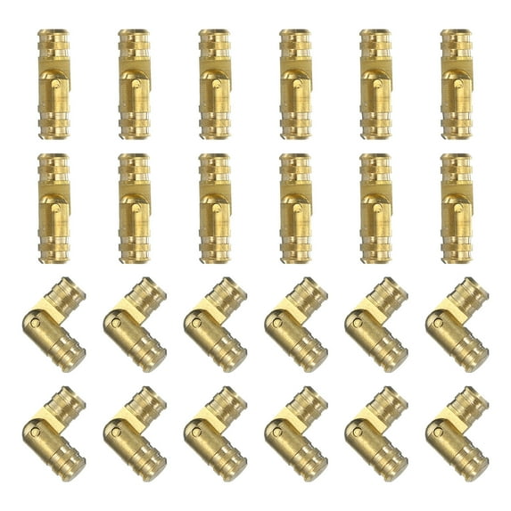 Uxcell Invisible Brass Barrel Hinges, 24 pack 5x17mm Brass Concealed ...