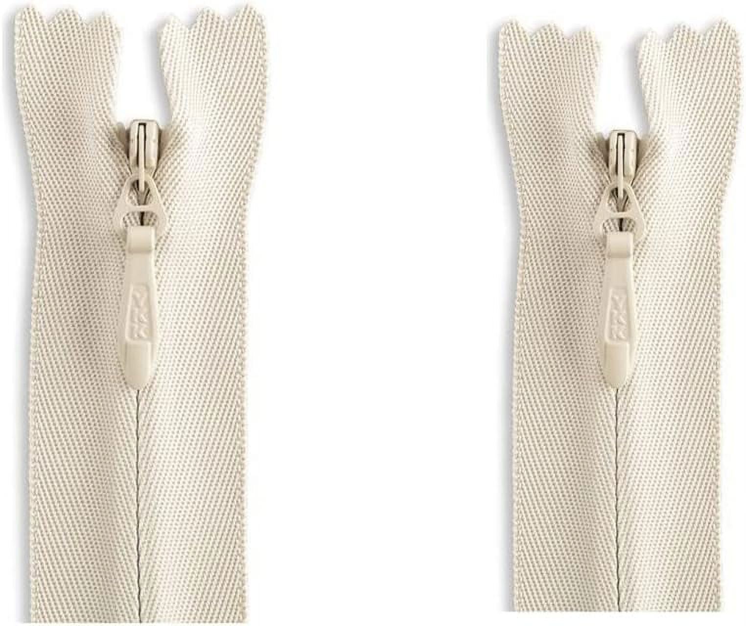 Invisible (Conceal) Medium Weight Zippers - Color: Beige 72 - Choose ...
