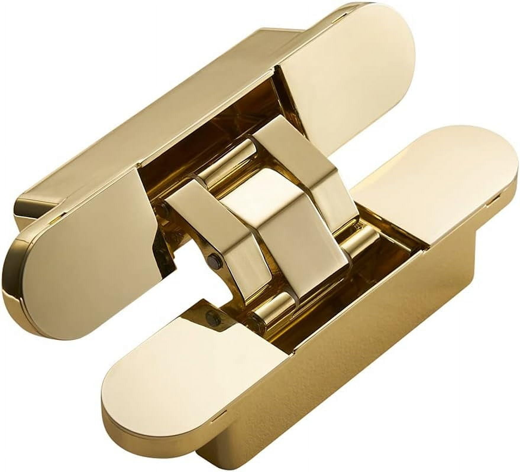 Invisible Door Hinges 3D Adjustable Bearing Hinges Shiny Gold Black ...