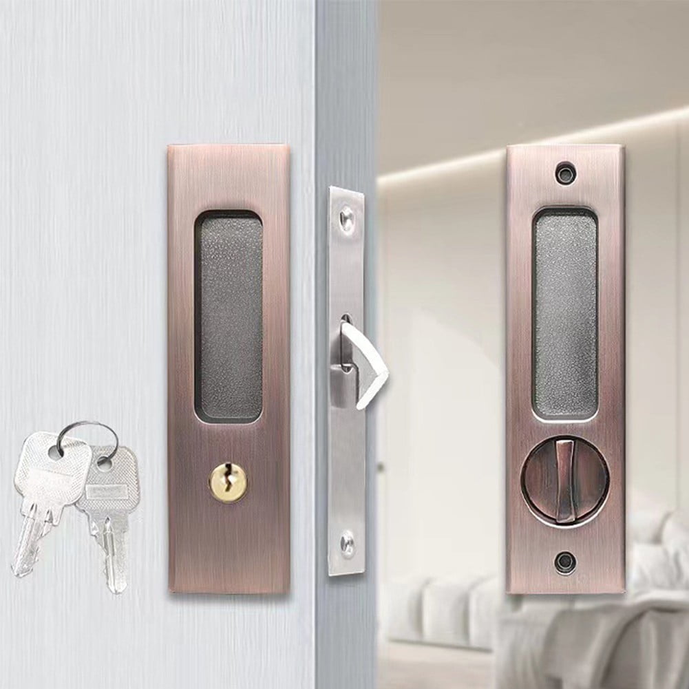 Invisible Door Lock Balcony Wooden Sliding Door Lock With Key Sliding ...