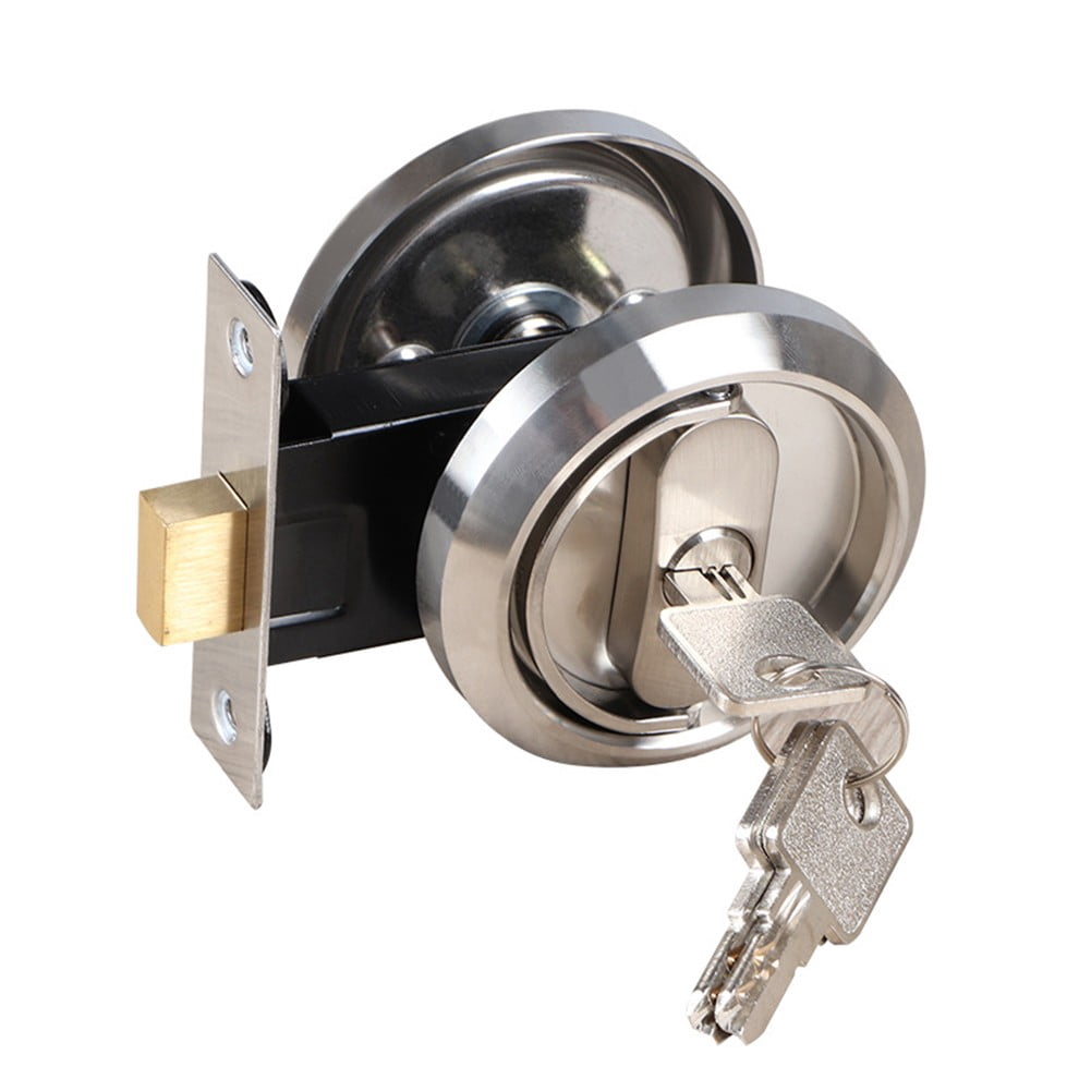 Invisible Door Lock Pull Ring Lock 304 Stainless Steel Sliding Door ...
