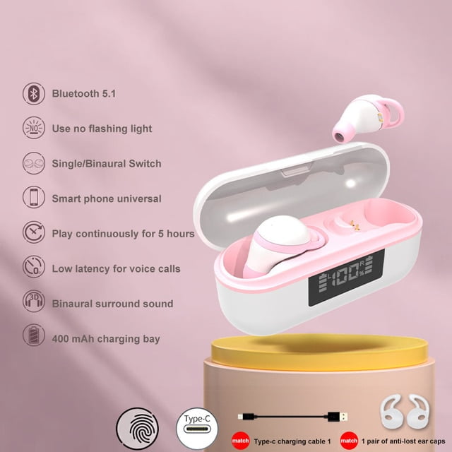 Invisible Earphones Bluetooth 5.2 Wireless Sleeping Earbuds Hidden ...