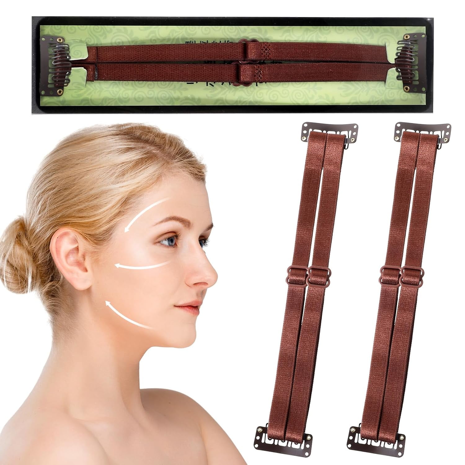 Invisible Face Lift Strap, 4 Pcs Reusable Instant Face Lifting Strap ...