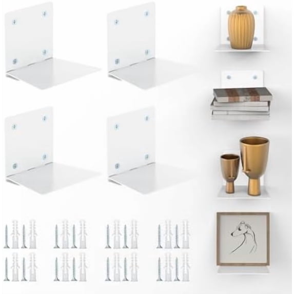 Invisible Floating Bookshelf, Heavy-Duty Hanging Bookshelves, Steel ...