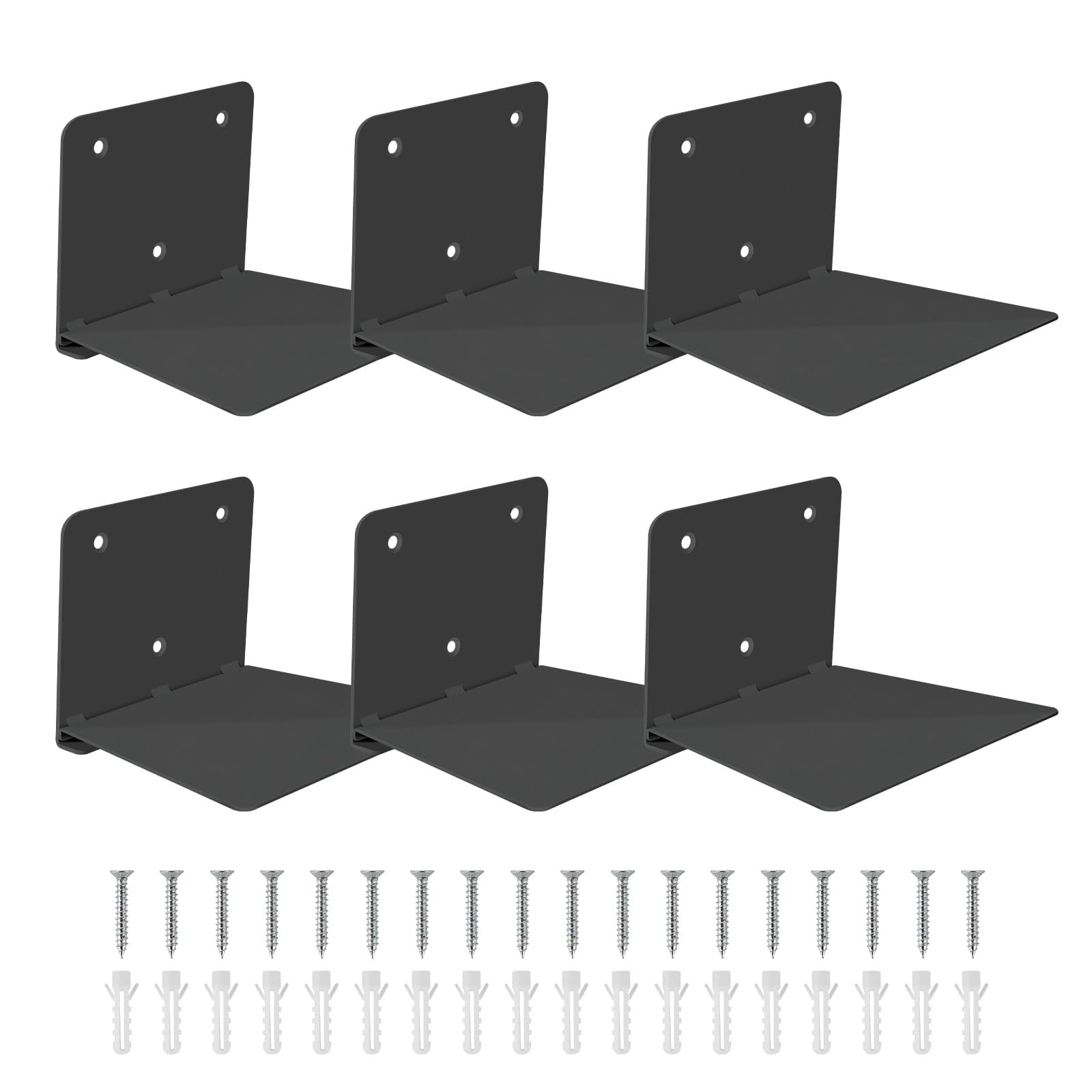 Invisible Floating Bookshelves Wall Mounted, Heavy Duty Metal Book ...