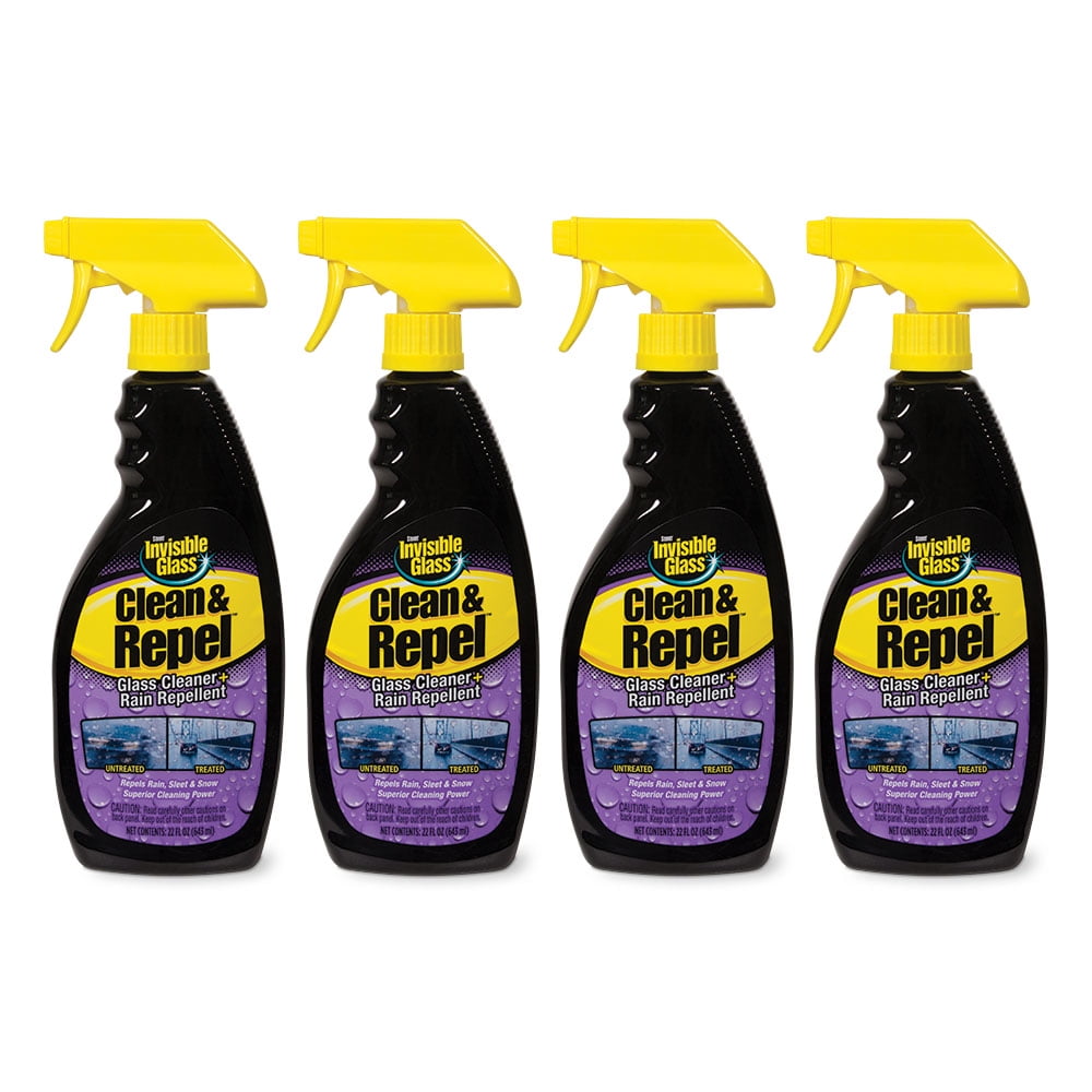 Invisible Glass 92184-4PK Premium Glass Cleaner with Rain Repellent for ...